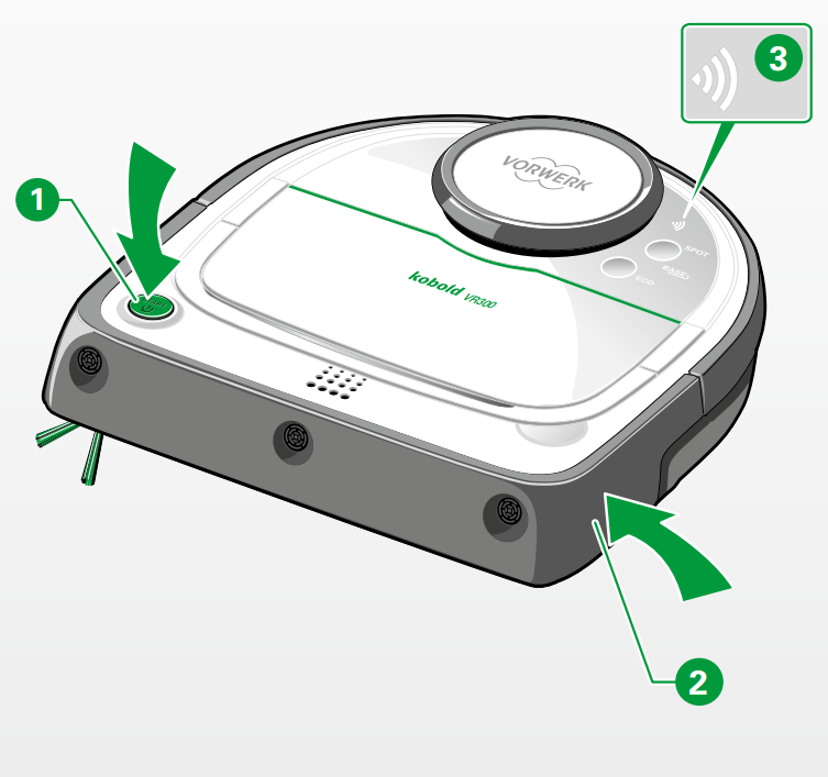 Ligar o Robot Kobold VR300 à aplicação – Vorwerk Portugal